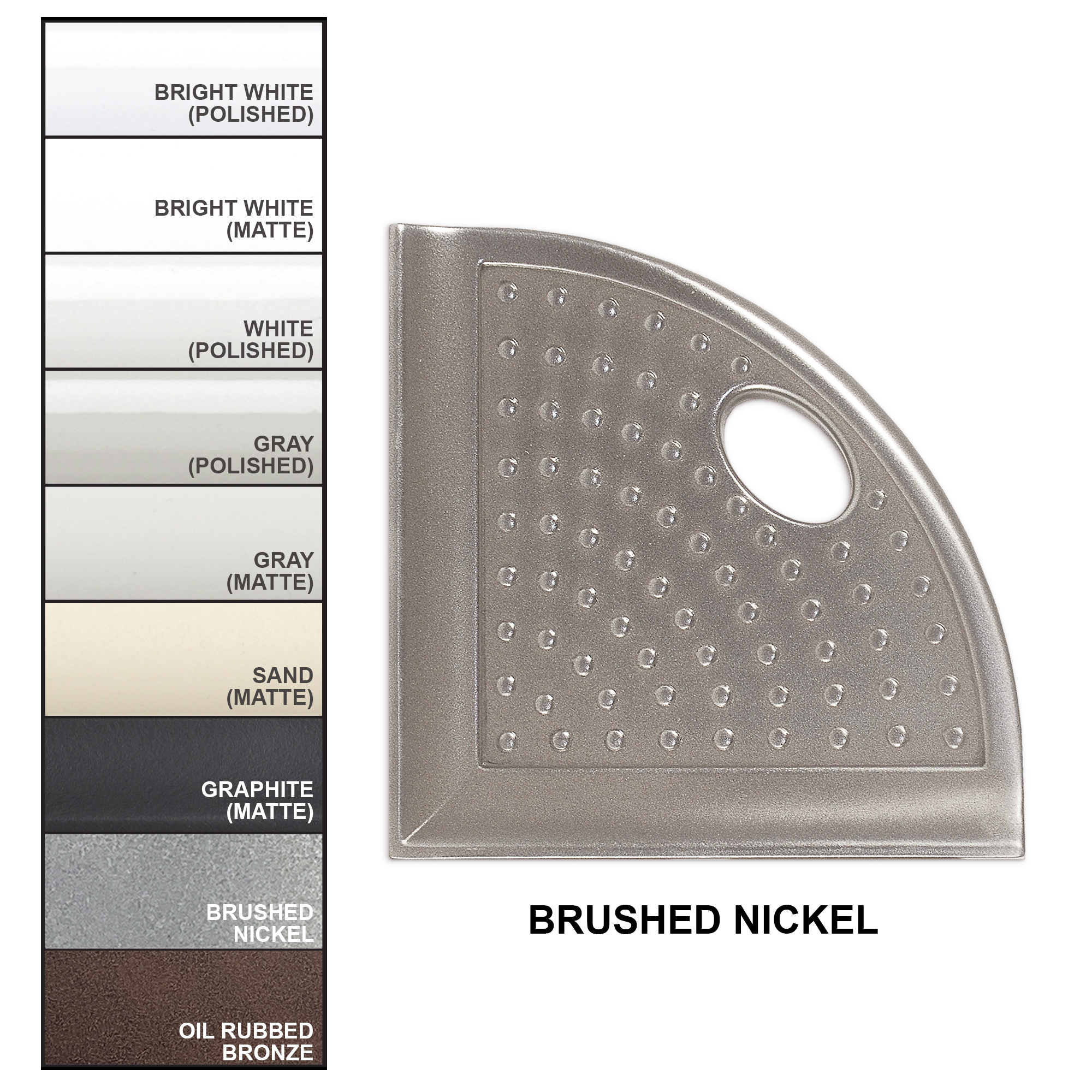 Metro Retrofit 5” Corner Foot Rest – Available in 9 Colors – Questech