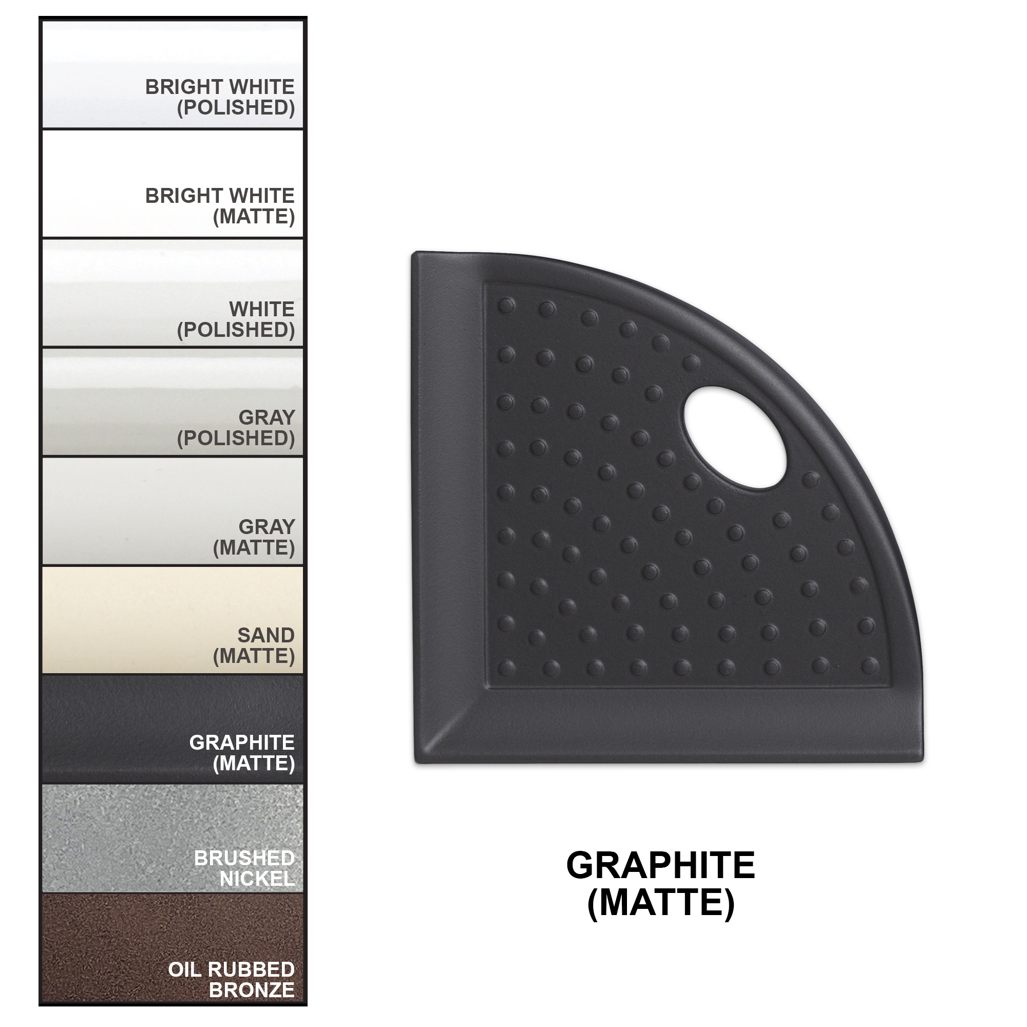 Metro Retrofit 5” Corner Foot Rest – Available in 9 Colors – Questech